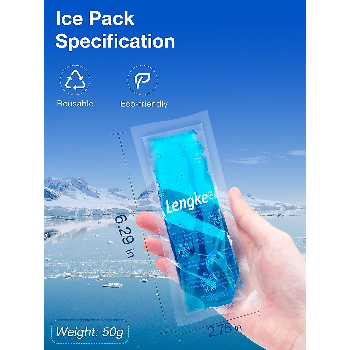 Leng Ke Ice Pack for Insulin Cooler Travel Case TSA Approved - Gel Ice Pack for Travel Medicine Organizer, Small Ice Packs for Diabetic Travel Case and Refrigerated Medicine Travel Case (4 Pack)