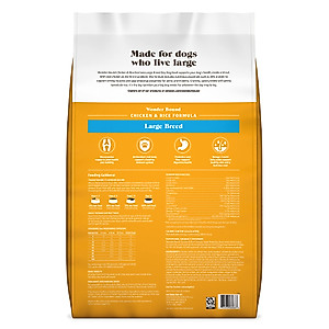 Amazon Brand - Wonder Bound Large Breed, Adult Dry Dog Food, Chicken & Rice, 30 pound (Pack of 1)