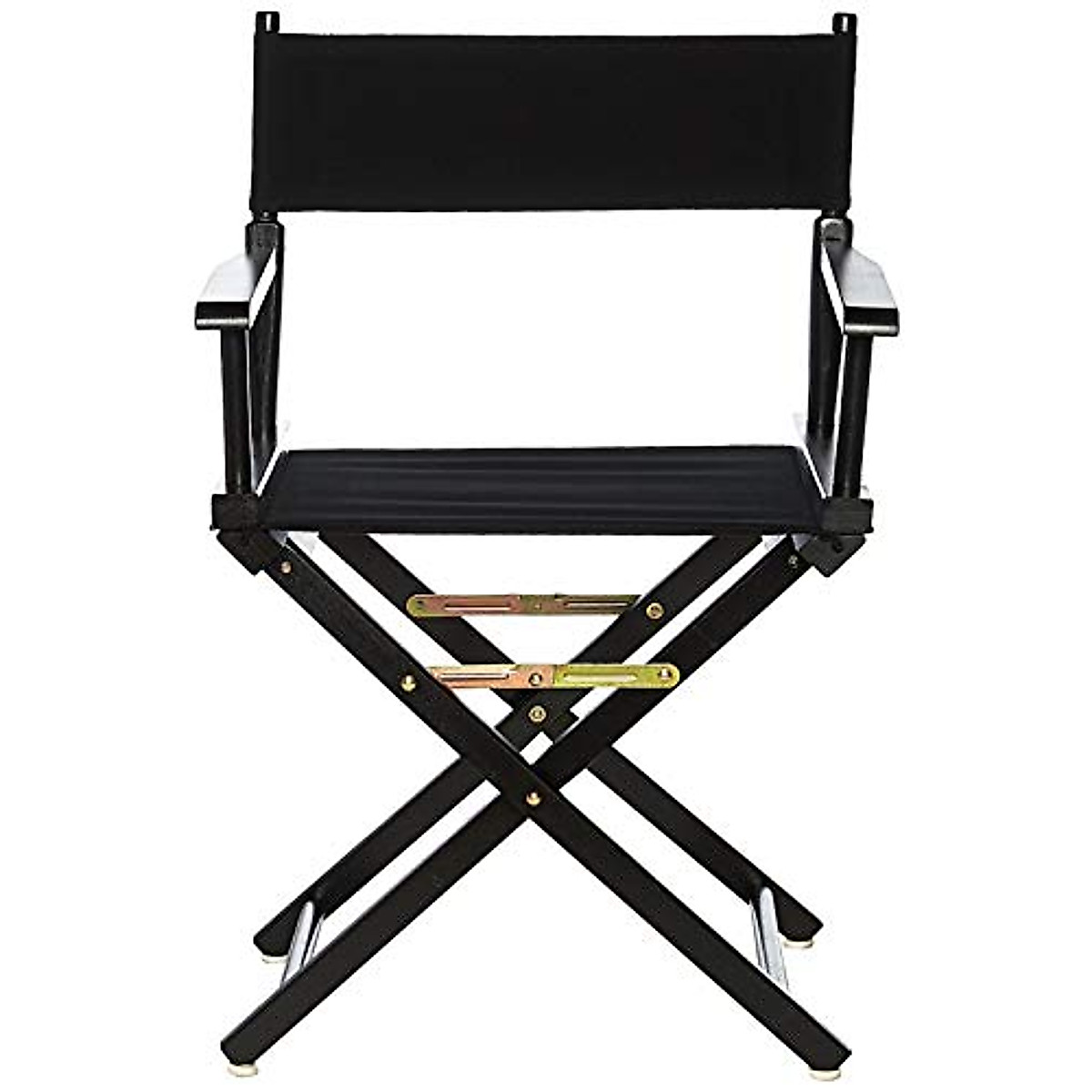 Casual Home Director's Chair ,Black Frame/Black Canvas,18" - Classic Height