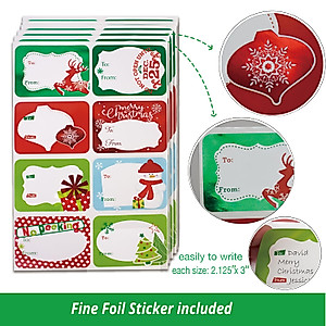 12 White Large Gift Wrap Boxes Bulik with Lids,12 Tissue paper and 80 Count Foil Christmas Tag Stickers for Wrapping x-large Clothes (Shirts, Robes, Coats, Sweaters, Jackets) and Presents