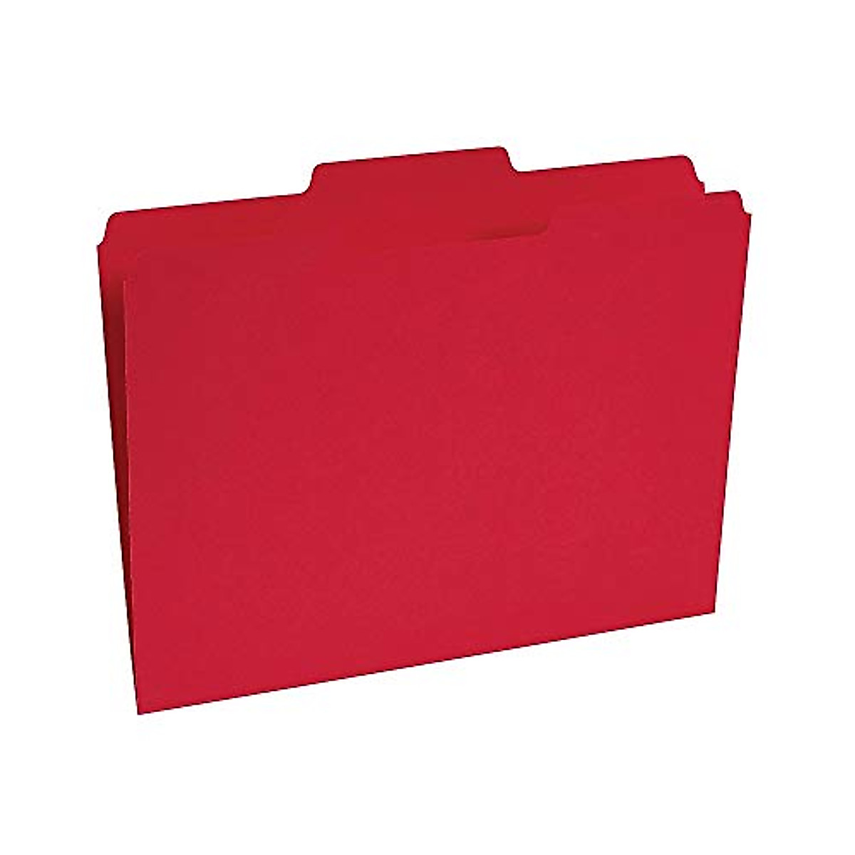 Staples 508978 Colored File Folders W/Reinforced Tabs Letter 3 Tab Red 100/Box