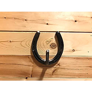 LBH Market Rustic Horseshoe Wall Hooks Antique Hooks for Barn Coat Rack Bridle Hooks for Tack Room Cowboy Hat Hanger Cowboy Hat Hook Western Horseshoe Hook Made in USA