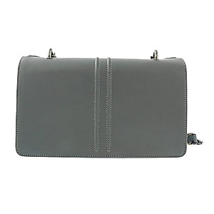 Pierre Cardin Grey Leather Small Structured Shoulder Bag for womens