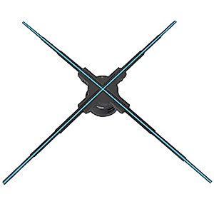 GIWOX 3D Hologram Fan Display, 1080P Real Time Live Stream 39.4inch Large Size, 1184 LED Light Beads Naked Eye Holographic Video Advertising Projector for Events Trade Show Exhibition Business Holiday
