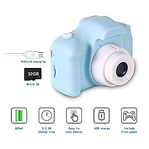 LKYBOA Kids Camera Children Digital Cameras for Boys Girls Birthday Toy Gifts, HD 1080P 4-12 Year Old Rechargeable Digital Video Camera Toy Birthday Gift