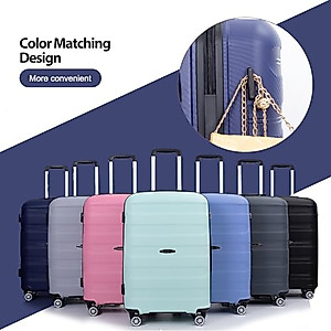 Tripcomp Hardshell Luggage Sets 3 Piece, Lightweight Suitcase Set with Spinner Wheels TSA Lock, Travel Carry-on and Checked Luggage, 3-Piece Set(20/24/28), Dark Bule