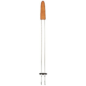 Mr. Bar-B-Q 40217Y Oval Wood Handle Double Pronged Skewers, 4 Pcs