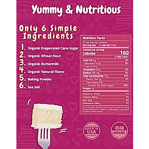 APRON HEROES - Organic Cake Mix, Vanilla, No Artificial Flavors, Homemade Taste, Delicious, Organic, & Natural Ingredients, Baking Mix, Cupcake Mix and, Cake Mix, Organic Food, ADVENTUROUS VANILLA - Pack of 1