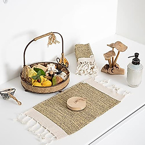 Smyrna Turkish Cotton Wash Cloths Pack of 6 | 100% Natural Cotton, 12"x17" | Versatile Bath Towels for Bathroom, Hotel, SPA | Ultra Soft, Absorbent, Prewashed and Quick Dry Turkish Washcloths (Yellow)