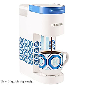 Keurig Limited Edition Jonathan Adler K-Mini Single Serve K-Cup Pod Coffee Maker, White - Removable Drip Tray, Less than 5" wide, Brew any cup size between 6-12oz - BROAG Random Color Water Bottle