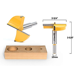 YONICO 43065C 2-3/4-Inch Diameter Carbide Forstner Drill Bit 10mm Shank