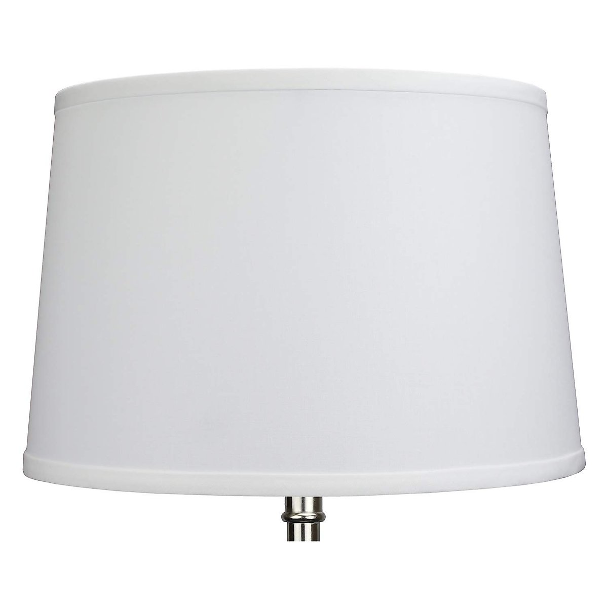 FenchelShades.com 13" Top Diameter x 15" Bottom Diameter x 10" Height Fabric Drum Lampshade Spider Attachment (Linen White)