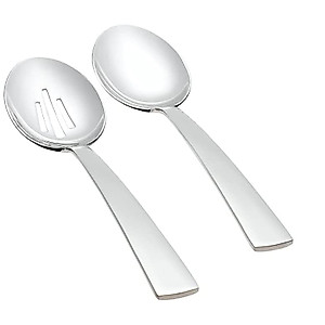 Ginkgo International Burton 42-Piece Stainless Steel Flatware Place Setting, Service for 8 Plus 2-Piece Hostess Set