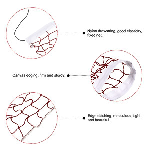 PATIKIL 7x2.5ft Badminton Net, Badminton Court Netting Replacement for Outdoor Indoor Beach Backyard, Red