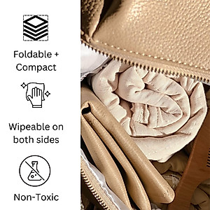 Uniklook Leather Portable Changing Pad for Baby- Vegan Leather Drop Cloth - Travel Baby Changing Mat - Baby Changing mat - Multipurpose Portable diaper change mat waterproof Large 16"x30"
