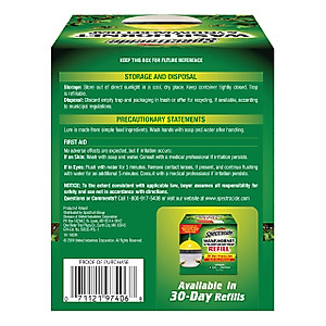 Spectracide Wasp, Hornet & Yellowjacket Trap, Hanging Wasp & Hornet Trap with a Quick-Drown Formula That Submerges & Kills Insects, 1 Count