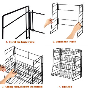 Glolaurge Candy Display Rack, Snack Display Stand, Wire Chip Organizer for Countertop, Stores, Office