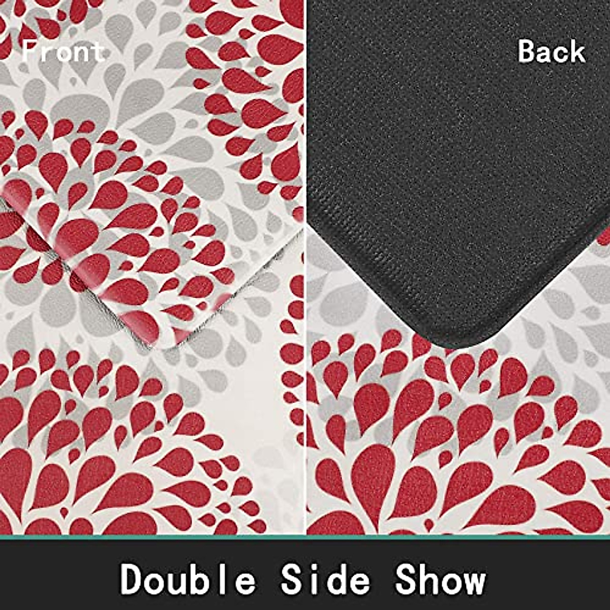 Homcomoda Boho Kitchen Rugs Sets 2 Piece Cushioned Anti Fatigue Kitchen Mats for Floor Non Slip Waterproof Comfort Mats for Kitchen Laundry Office