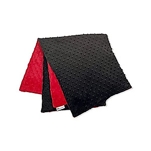 MEG ORIGINAL Red & Black Minky Dot Baby Blanket, Unisex/Gender Neutral, 1327