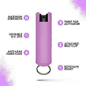 Guard Dog Pepper Spray Stun Gun Combo Pack - Self Defense Keychain Set, Personal Safety Devices for Women, Home Defense & Self Defense Kit - Lilac