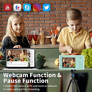 VJIANGER 4K Digital Camera 44MP Point and Shoot Camera with 16X Digital Zoom 2.4 Inch Kids Camera with 32GB SD Card Vlogging Camera for Teens Students Boys Girls Seniors(DC6-X3 Green2)