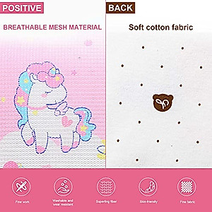 seilmost Toddler Memory Foam Pillow for Sleeping-Cooling Baby Pillow for Newborn-(13" X 18") Detachable Water-Washed Kids Pillows (Unicorn)