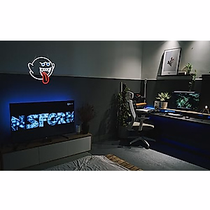 GHOST LED Neon Signs Halloween Beer Bar Club Bedroom Neon Lights for Office Hotel Pub Cafe Wedding Birthday Party Man Cave Night Light Art Wall Lights 13" x 13" Red