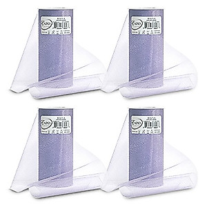 Expo International Pack of 4 Premium Shiny Spools of 6 Inch X 25 Yards | Lilac Tulle