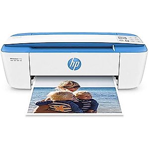 HP DeskJet 3755 Compact All-in-One Wireless Printer, HP Instant Ink, Works with Alexa - Blue Accent (J9V90A)