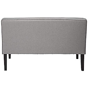 Christopher Knight Home Dejon Modern Fabric Loveseat, Gray / Matte Black Dimensions: 30.00”D x 50.00”W x 32.20”H
