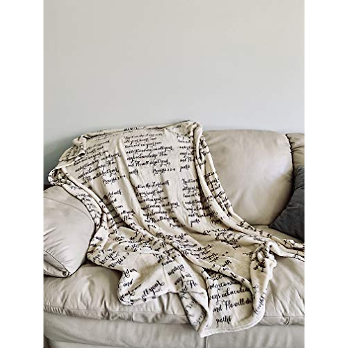 Inspirational Scripture Ultra-Soft Throw Blanket | Lightweight Fleece | Proverbs | 50x60 Inches (Brown)