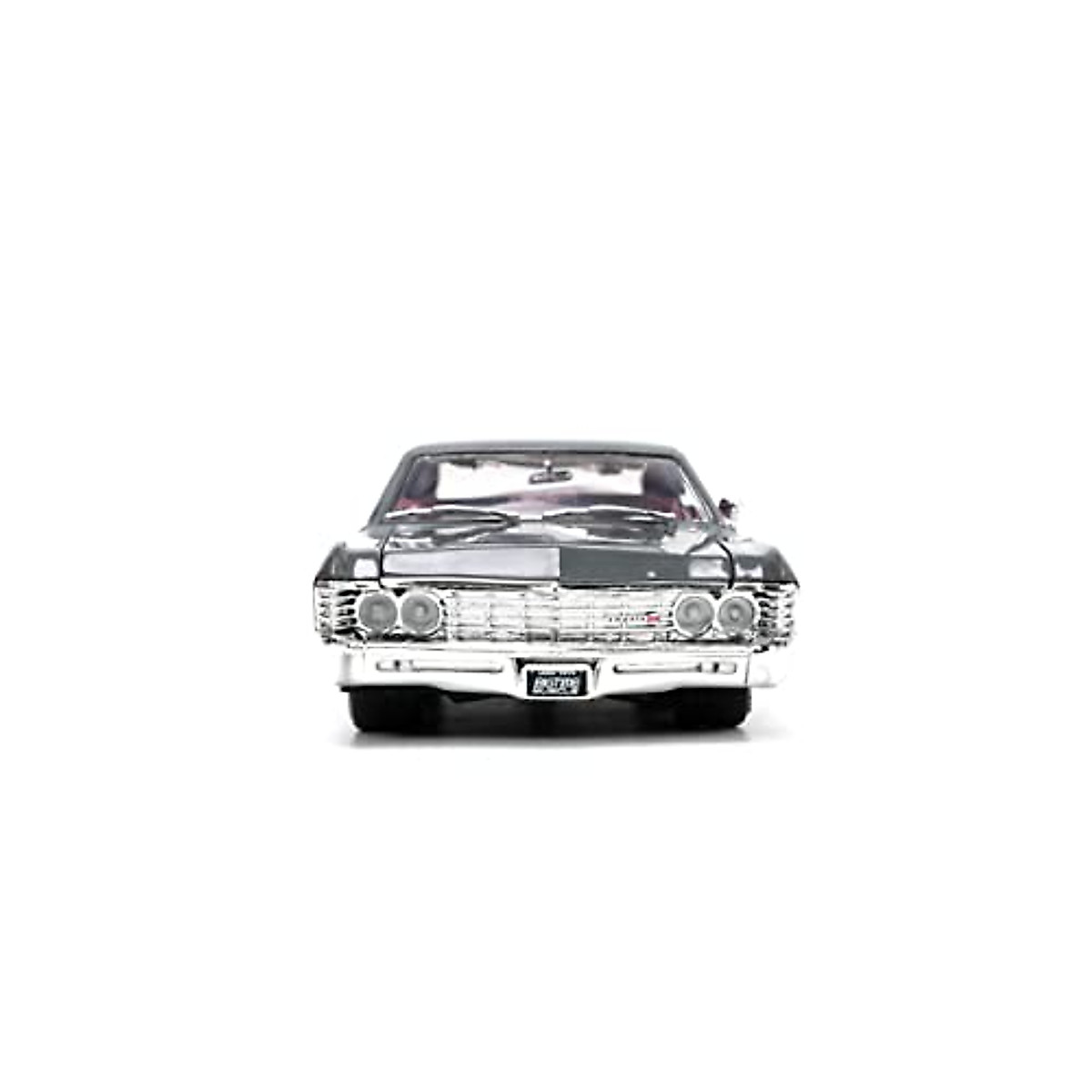 Jada Toys Big Time Muscle 1:24 1967 Chevy Impala SS Gray/Burgundy Die-cast Car, Toys for Kids and Adults
