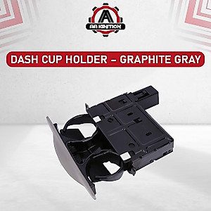 Replacement Dash Cup Holder - Graphite Gray - Compatible with Ford Vehicles - 1999-2001 - F250, F350, F450, F550 Super Duty, Excursion - Replaces YC3Z-2513560-CAD, YC3Z2513560CAD - Console Cup Holder