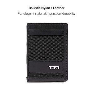 TUMI - Alpha Money Clip Card Case - Credit Card Wallet - Stylish Cash & Money Clip - 2.9" X 4.1" X 0.6" - Black