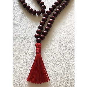 Rosewood mala beads necklace 108 buddhist prayer beads Red Sandalwood japa mala 10 Styles - Energized - w/ mala Pouch (8mm 108+1 Beads mala)