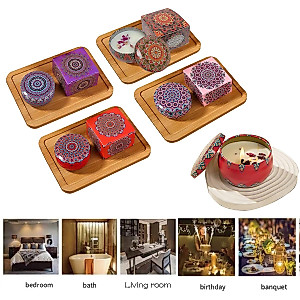 HYCSC Scented Candles Gift Set, 4 Pack Aromatherapy Candle for Home, Lavender Candle Birthday Gifts for Women, Long Lasting Soy Wax, Mom Bath Spa Meditation Christmas Gifts Candles (4PCS)