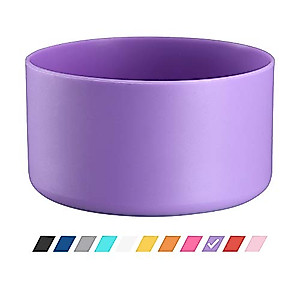 Vmini Protective Silicone Boot, Compatible with Hydro Flask and More Water Bottles, Anti-Slip Bottom Sleeve Cover (32-40 oz, Purple)