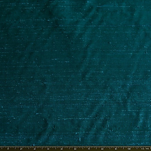 54" Wide - Iridescent Teal Blue Dupioni Silk, 100% Silk Fabric, by The Yard