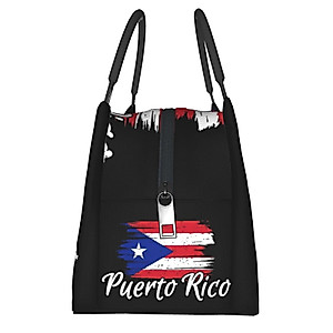 ASYG Puerto Rico Lunch Box Picnic Bags Puerto Tote Insulated Portable Puerto Decor Container Meal Bag