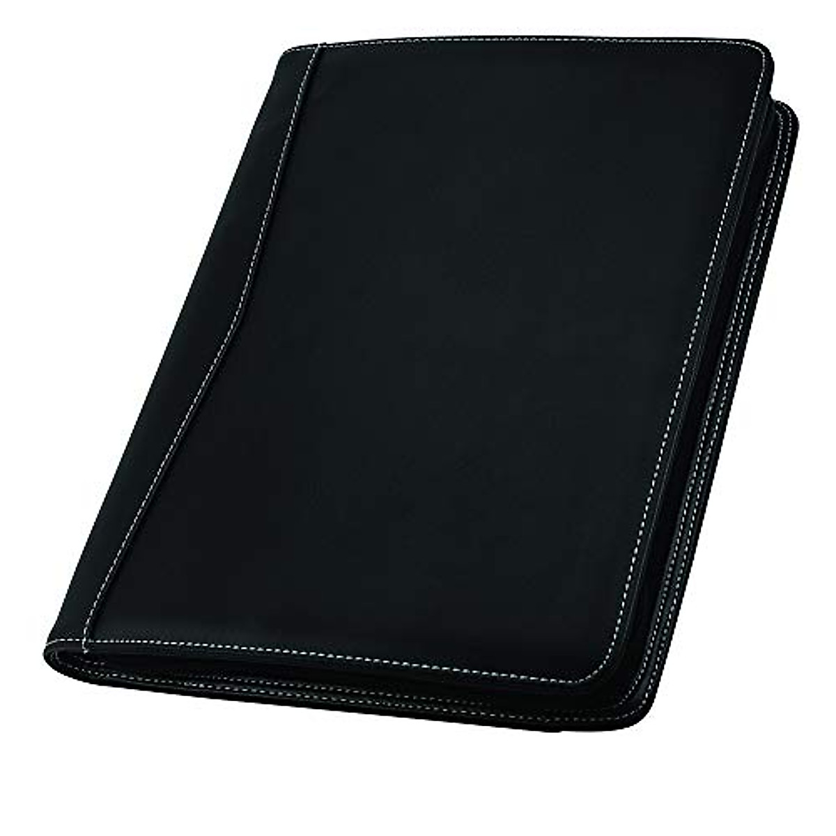 Samsill Zippered Portfolio Organizer, Vegan Leather Business Portfolio Notebook, Work Organizer. Notepad, Tablet iPad (Upto 10.1") Phone & Business Cards Holder, Professional Padfolio for Women & Men