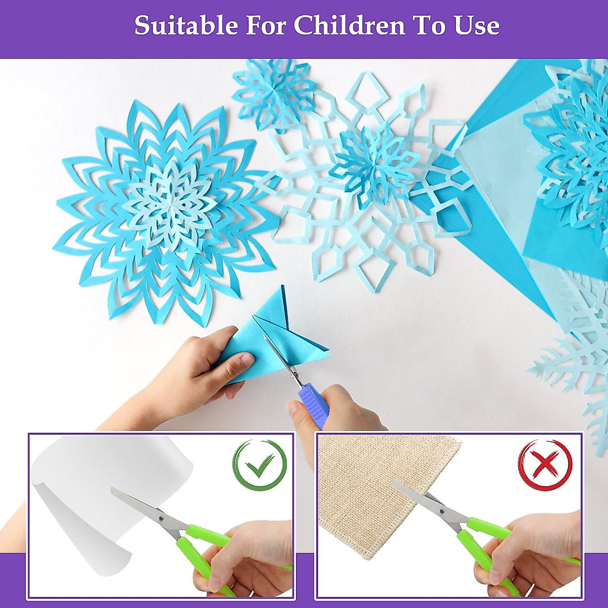 6Pcs Loop Scissors For Kids, Windspeed Spring Scissors Mini Training Loop Scissors Loop Scissors Colorful Grip Scissors Loop Handle with Easy-Open Squeeze Handles for Special Needs and Elderly