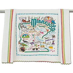 Catstudio Minnesota Dish Towel - U.S. State Souvenir Kitchen and Hand Towel with Original Artwork - Perfect Tea Towel for Minnesota Lovers, Travel Souvenir