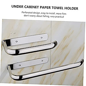 Angoily Tissue Hanger Wall Mounted Clothing Rack Heavy Duty Coat Hangers Wall Mounted Towel Holder Roll Kitchen Towel Ring Household Towel Shelf Kitchen Towel Racks Cabinet Paper Rack