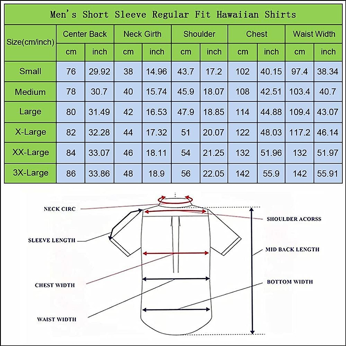 EUOW Men's Hawaiian Shirt Short Sleeves Printed Button Down Summer Beach Dress Shirts(Multicolored BL3,XL)