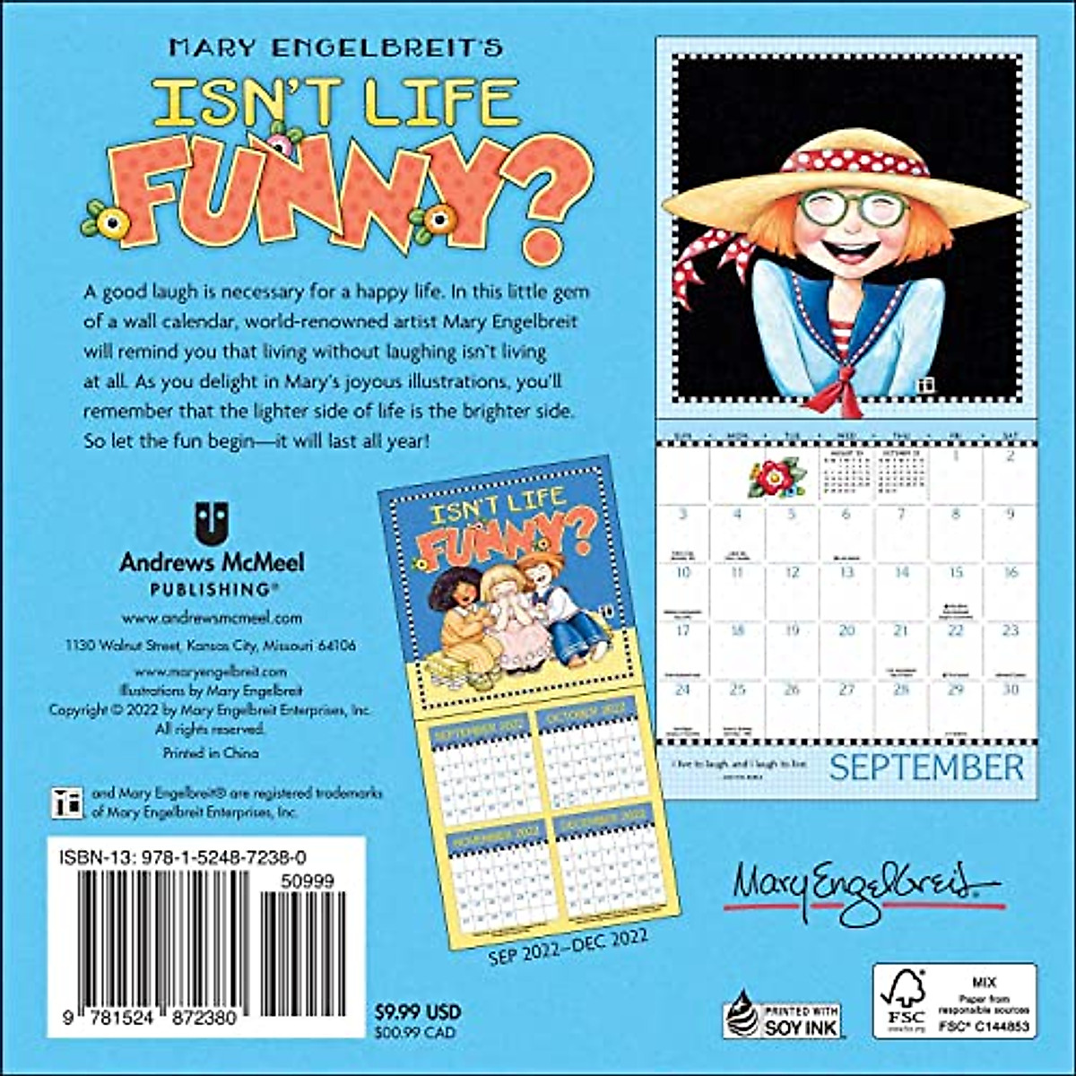 Mary Engelbreit's 2023 Mini Wall Calendar: Isn't Life Funny