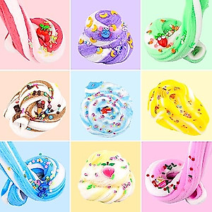 Cloud Slime 15-Pack Case of Colorful for Girls and Boys, Fun Party Favors Supplies, Bulk Slime Kit Scented, Soft, Non-Sticky for Birthday Gifts, School Carnival Prizes, Goodie Bag Stuffers