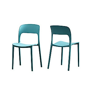 Christopher Knight Home Dean Outdoor Plastic Chairs (Set of 2), Teal