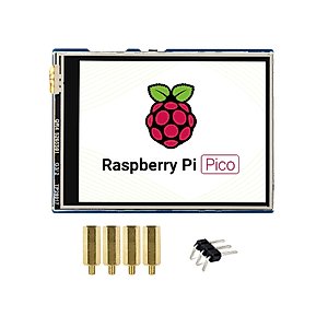 waveshare for Raspberry Pi Pico LCD 2.8inch Touch Display Module 320×240 Resolution 262K Colors Display IPS Screen,Resistive Touch Controller XPT2046, ST7789 Driver, Using SPI Bus