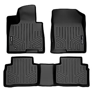 SMARTLINER All Weather Custom Fit Black 2 Row Floor Mat Liner Set Compatible with 2022-2023 Hyundai Tucson