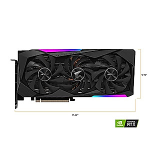 GIGABYTE AORUS GeForce RTX 3070 Master 8G Graphics Card, 3X WINDFORCE Fans, 8GB 256-bit GDDR6, GV-N3070AORUS M-8GD REV2.0 Video Card